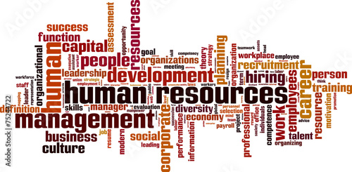 Human Resources word cloud concept. Vector illustration Stock Vector ...