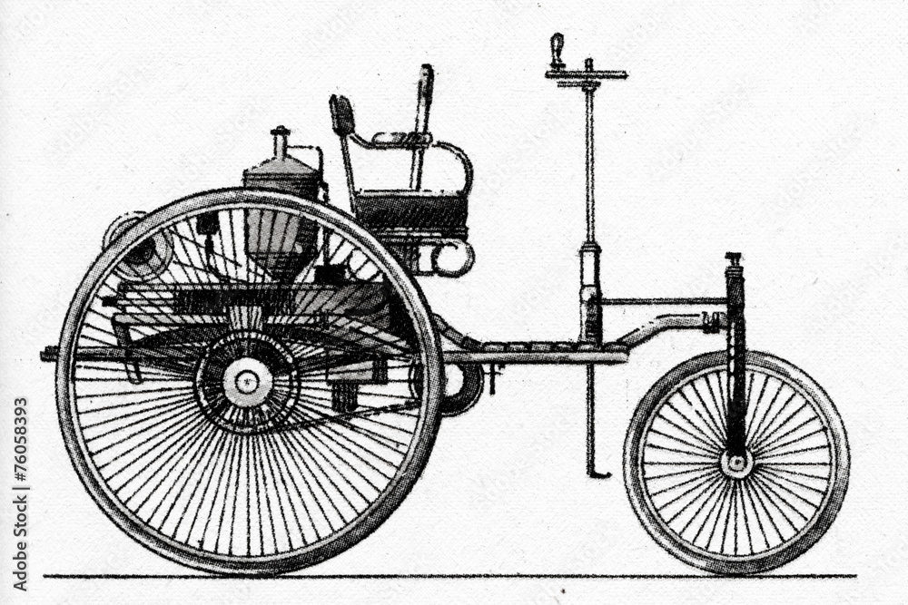 Стоковое фото «Benz Patent-Motorwagen, 1886» | Adobe Stock