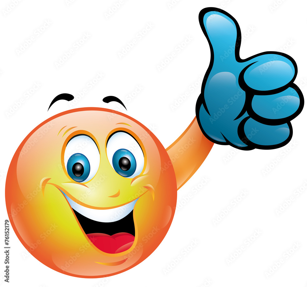 Illustration Stock SMILEY POUCE LEVE | Adobe Stock