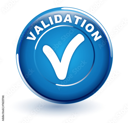 validation sur bouton bleu - Acheter ce vecteur libre de droit et ...