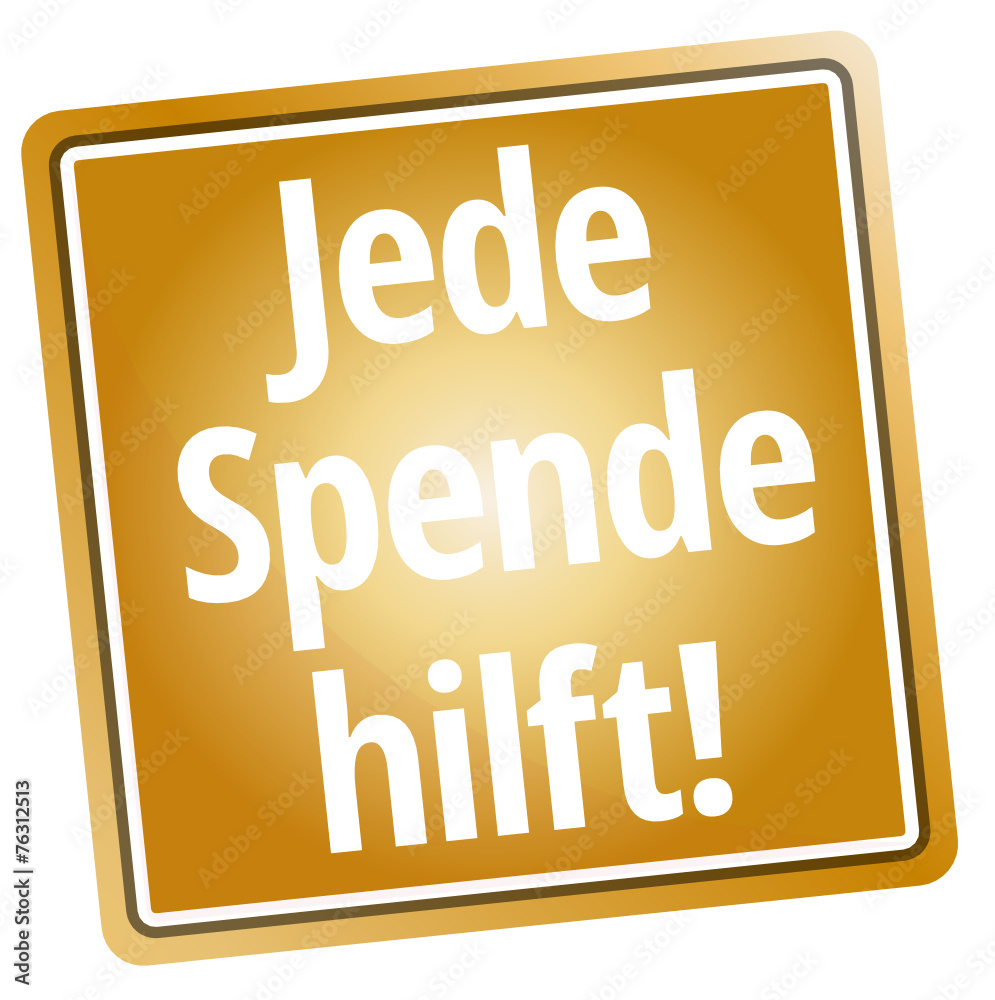 Stock-Vektorgrafik „Jede Spende hilft“ | Adobe Stock