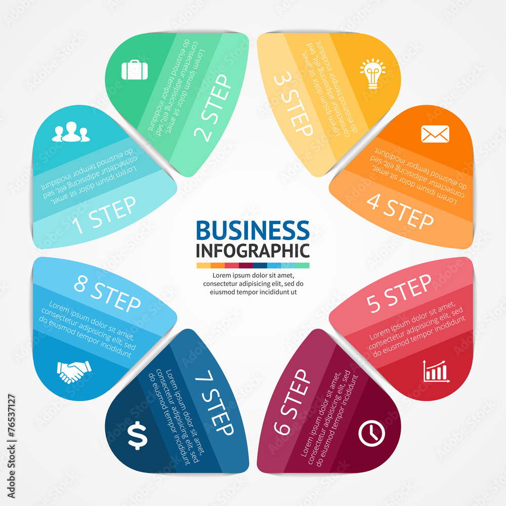 Circle infographic. Diagram, graph, presentation. Stock Vector | Adobe ...