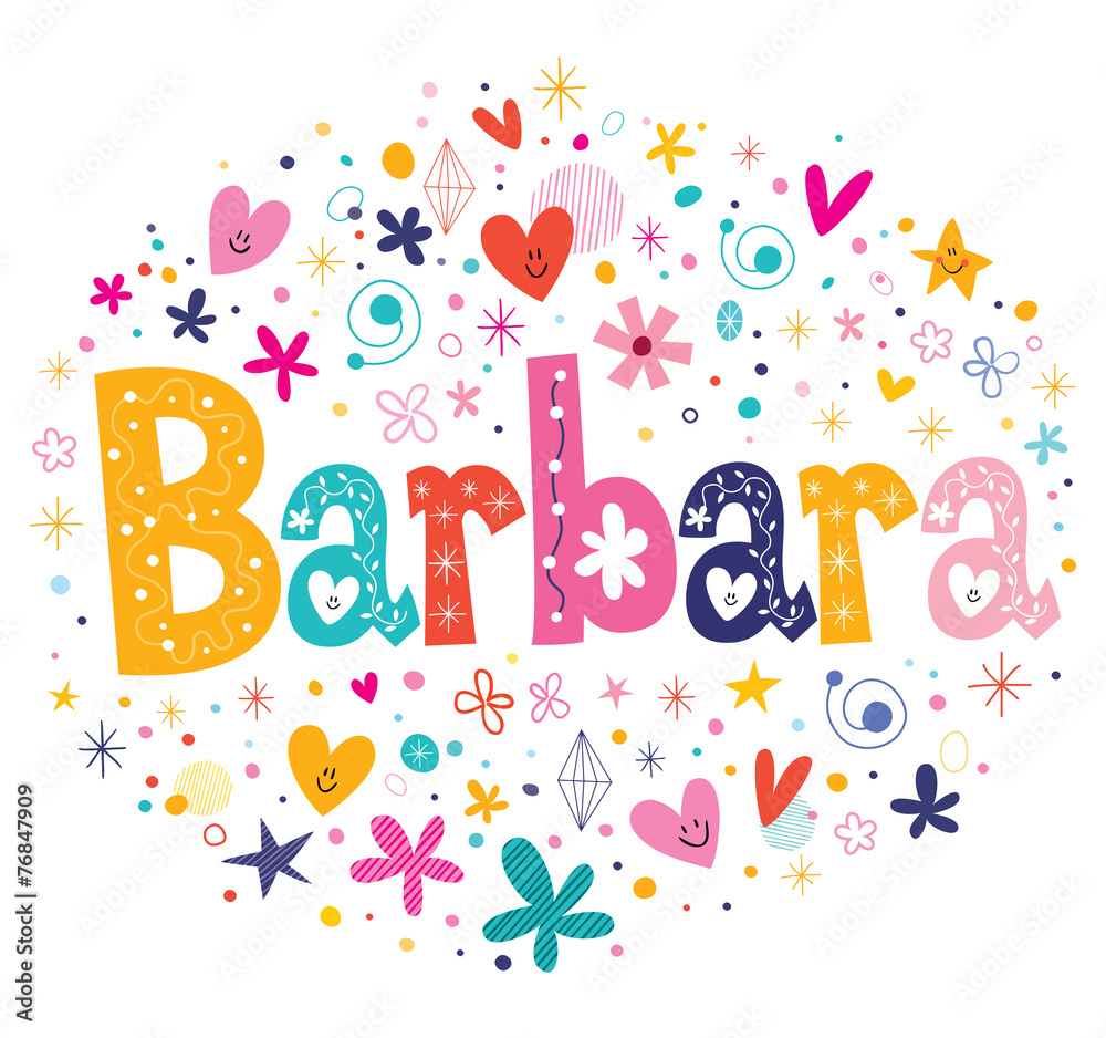 Barbara name design Stock Vector | Adobe Stock