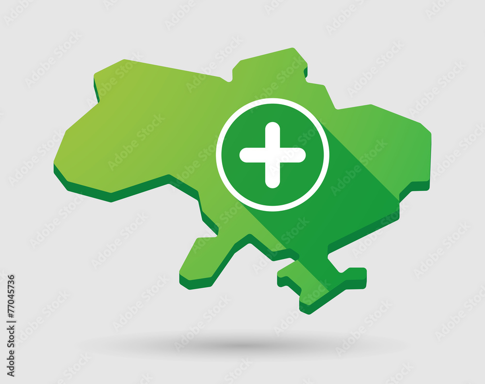 Ukraine green map icon with a sum sign Stock Vector | Adobe Stock