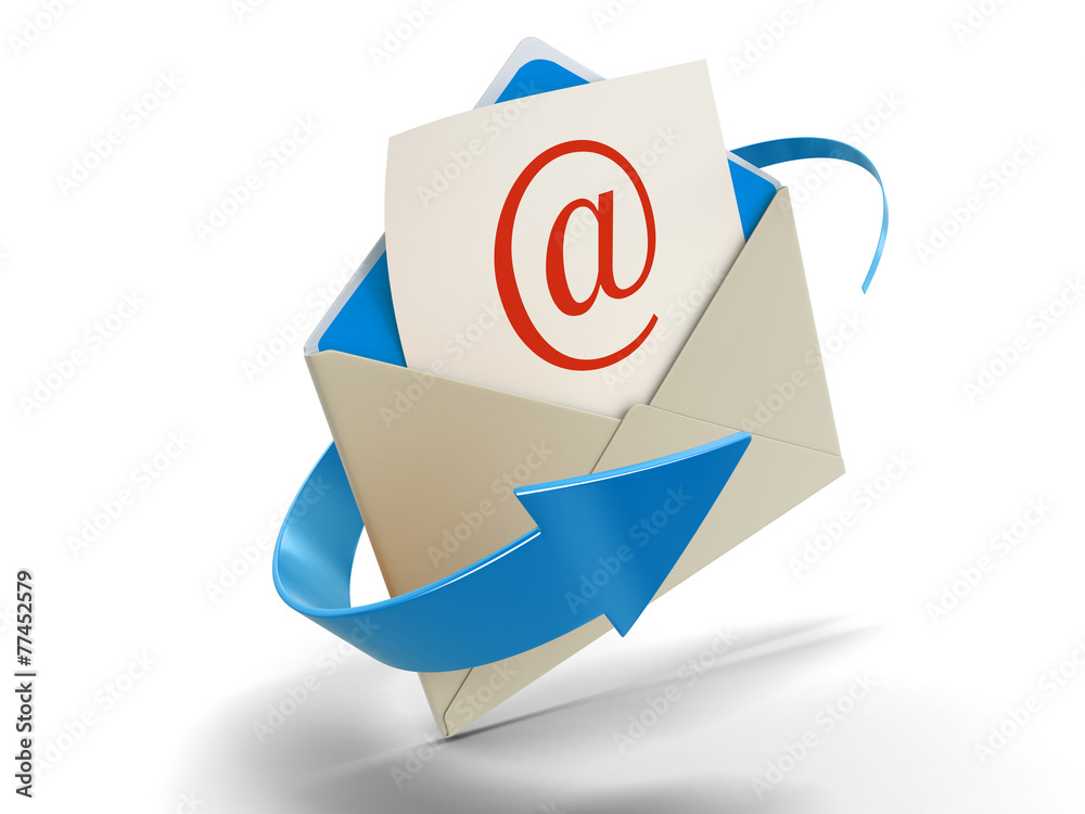 Letter E-mail (clipping path included) Stock Illustration | Adobe Stock