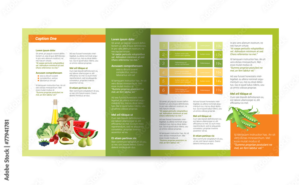 Brochure design. Magazine layout for infographics. Stock Vector | Adobe ...