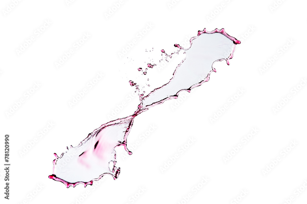 red water splash isolated on white background Stock Photo | Adobe Stock