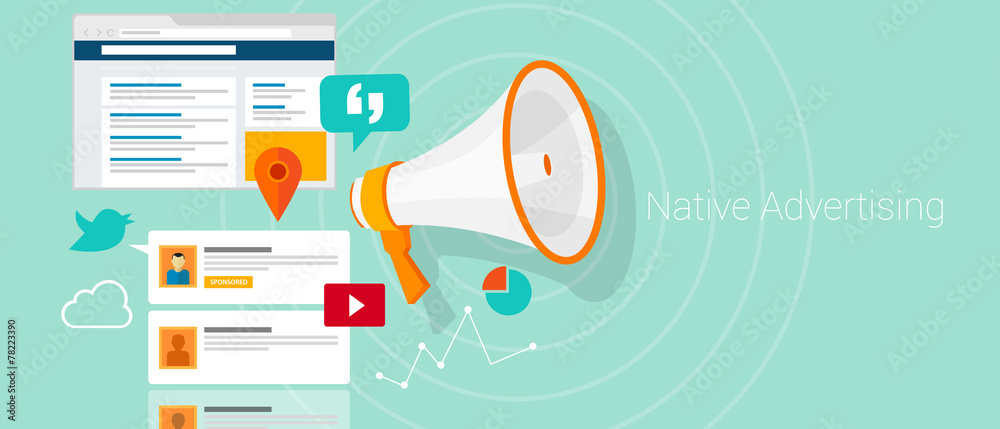 native advertising Stock Vector | Adobe Stock