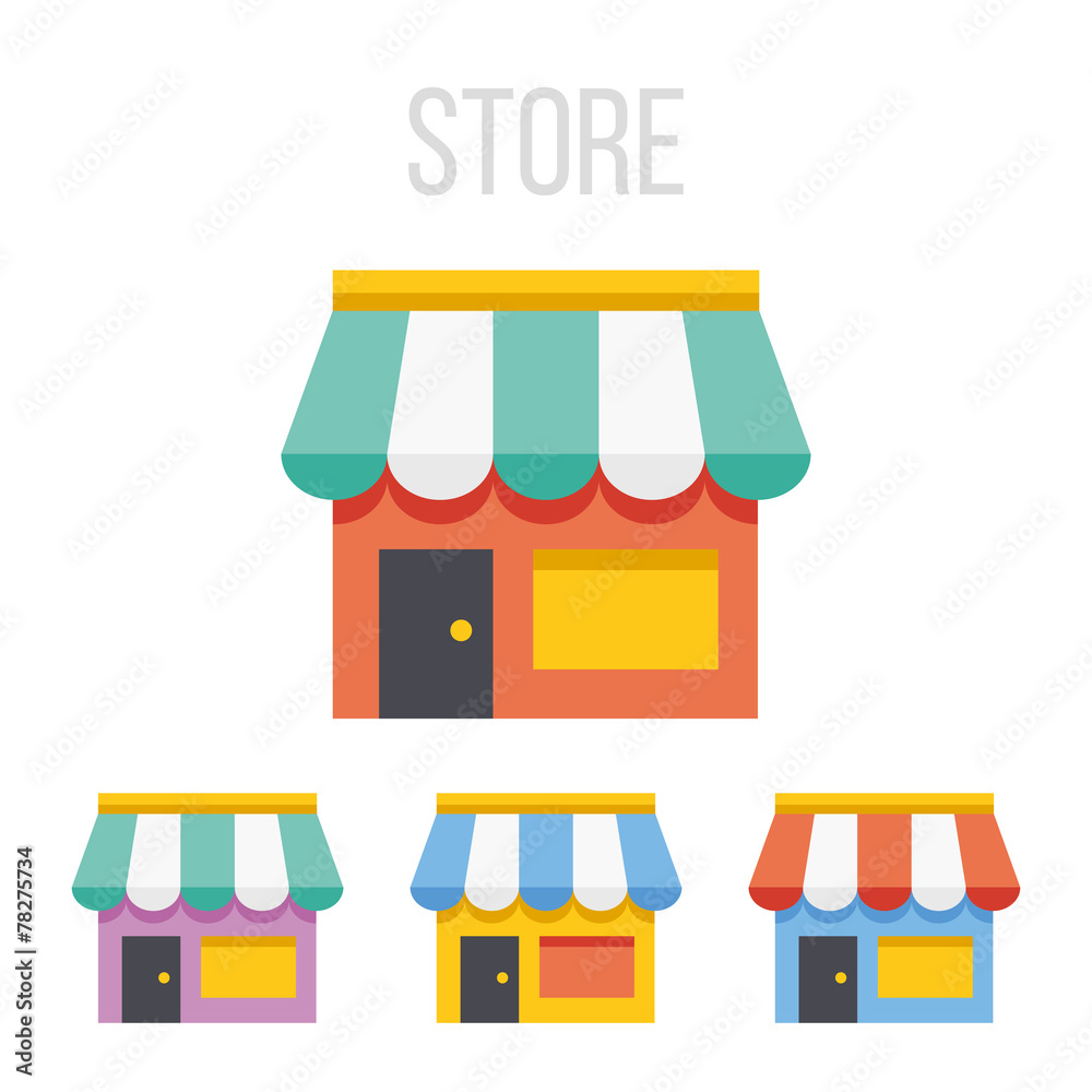 Vector store icons Stock Vector | Adobe Stock