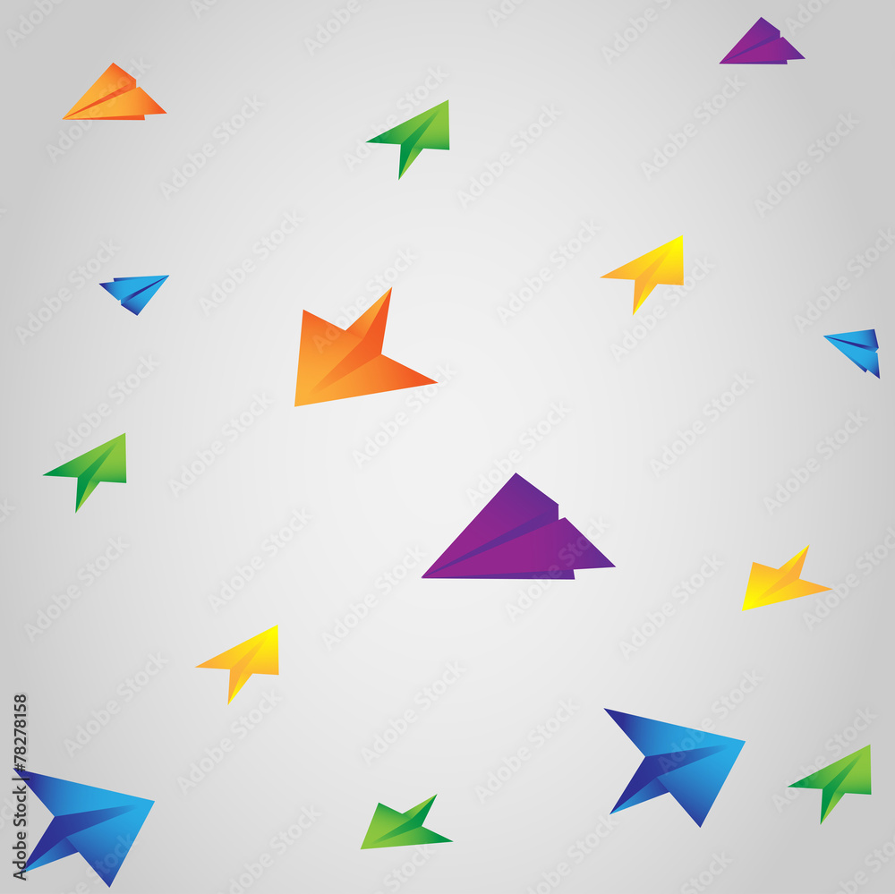 background paper airplanes Stock Vector | Adobe Stock