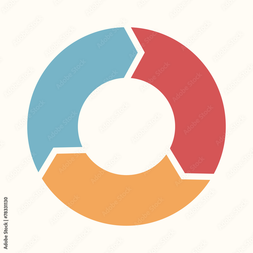 Circular infographic template for cycling diagram, graph, presen Stock ...