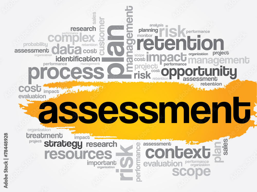 Assessment word cloud, business concept Stock Vector | Adobe Stock