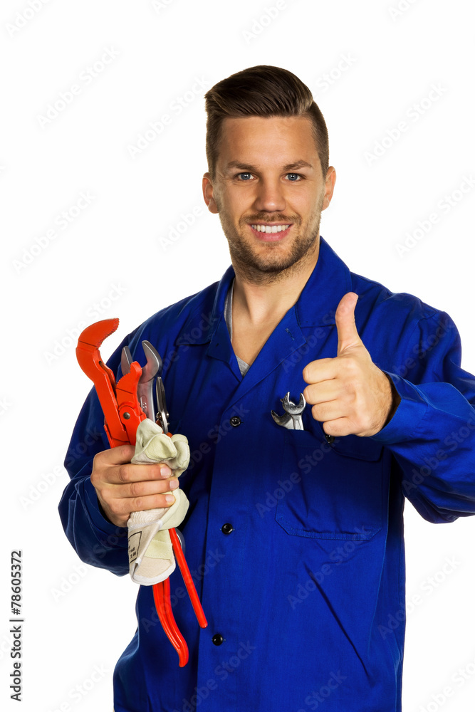 Stock-Foto „Handwerker mit Werkzeug“ | Adobe Stock