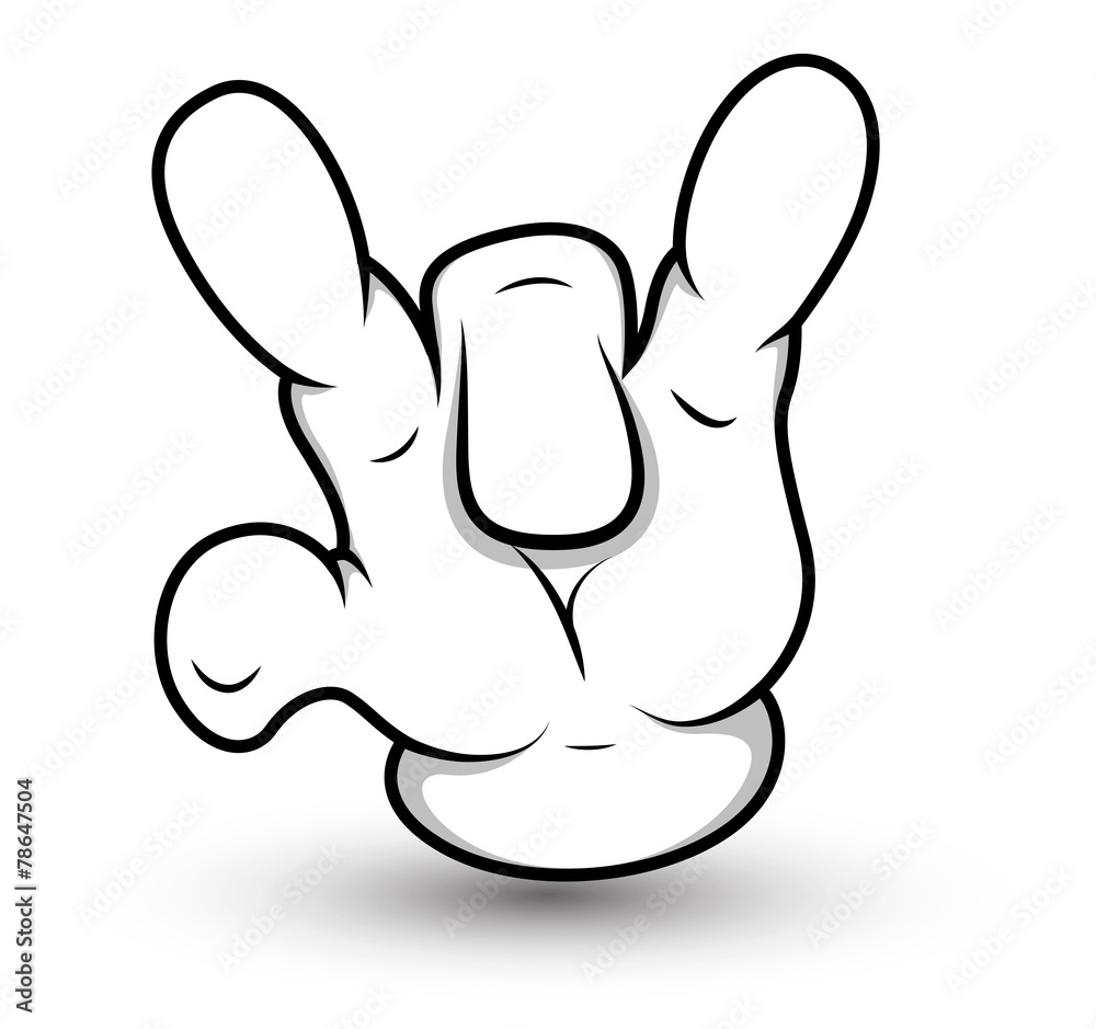 Cartoon Hand - Middle Finger Down - Vector Illustration Stock Vector ...