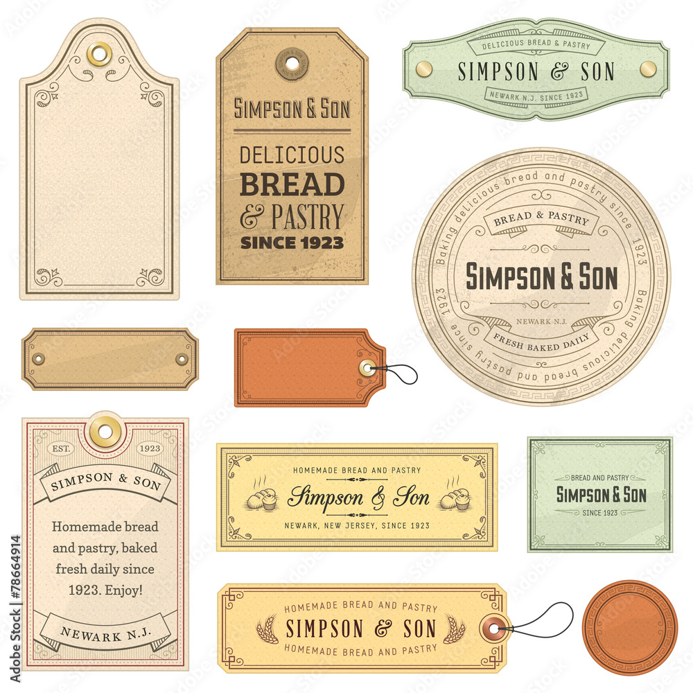 Vintage Labels Stock Vector | Adobe Stock