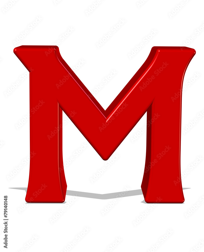 kırmızı renkli m harfi Stock Vector | Adobe Stock