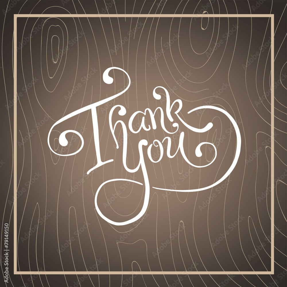 Thank you in cursive script Stock Vector | Adobe Stock