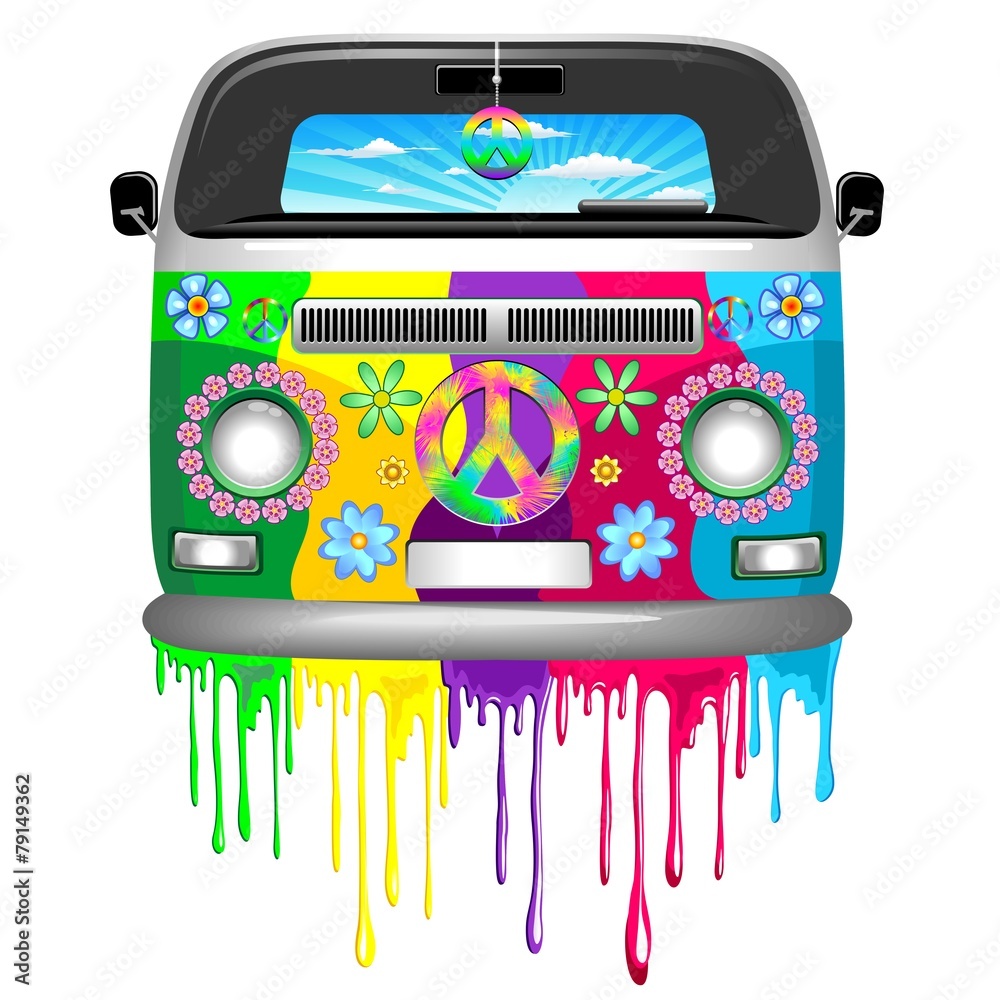 Hippie Van Drawing Step By Step