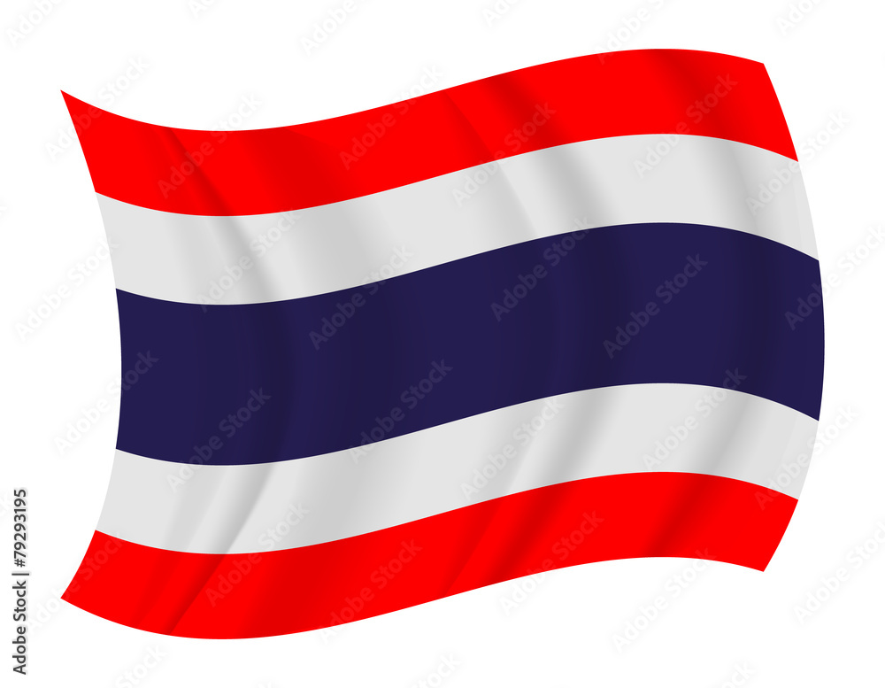 Thailand flag waving vector Stock Vector | Adobe Stock