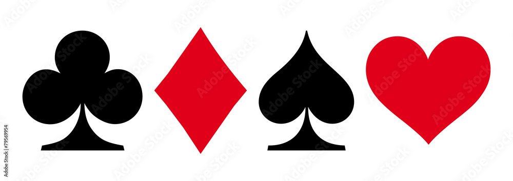 Poker Cards Symbols Stock Vector | Adobe Stock