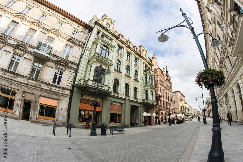 Fototapeta Ulica Piotrkowska w Łodzi - łódź, miasto, ulica, fototapety ...