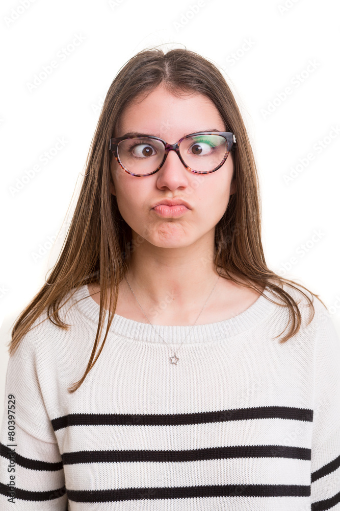 Silly woman Stock Photo | Adobe Stock