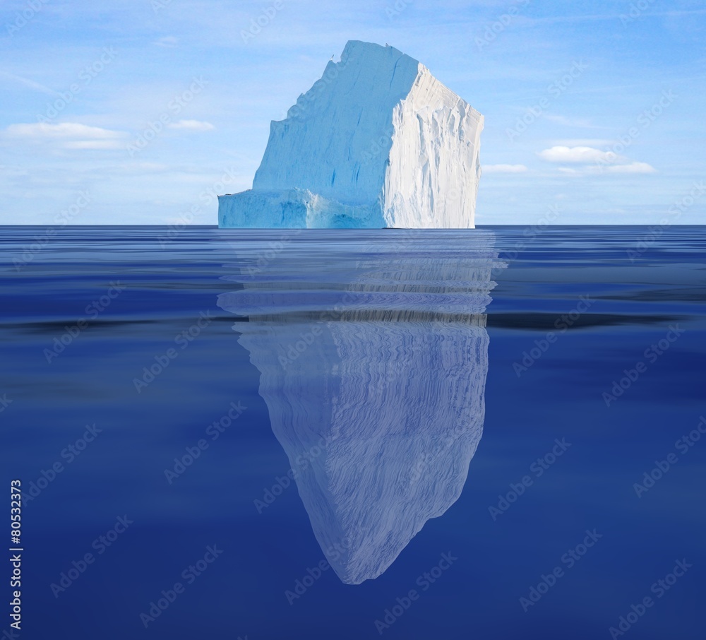 Iceberg. 3D. Tip of the Iceberg Stock Illustration | Adobe Stock