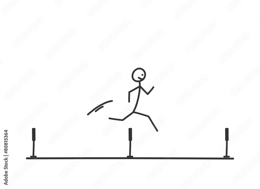 sm ueber hindernis springen I Stock Vector | Adobe Stock