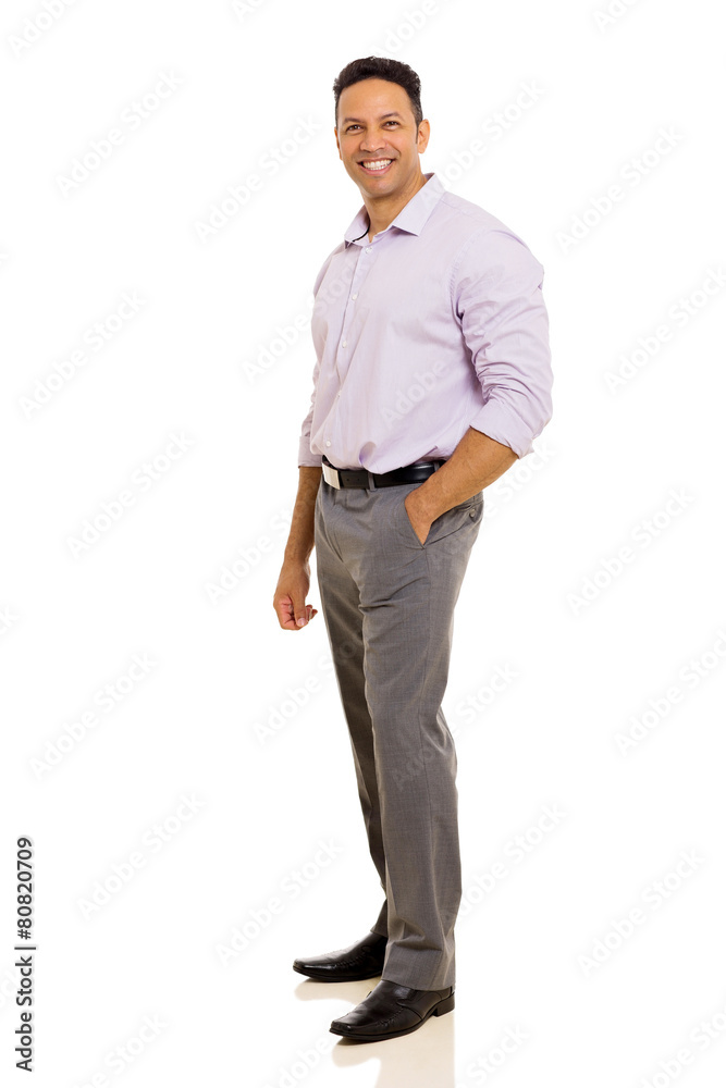 man standing on white background Stock Photo | Adobe Stock