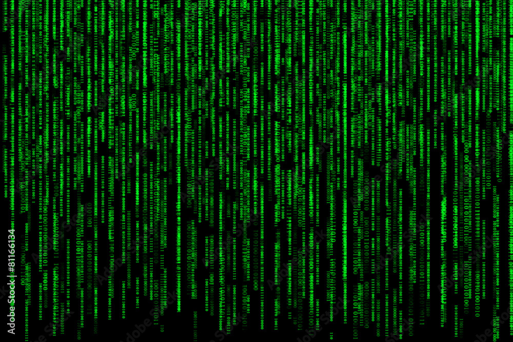 Matrix effect background of falling green computer code Stock ...