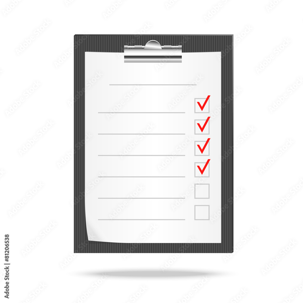 Checklist with checking off tasks Stock Vector | Adobe Stock