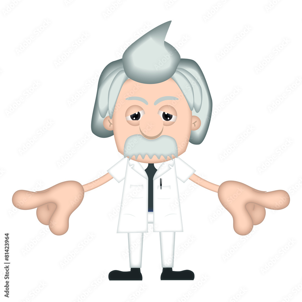 Funny Albert Einstein Cartoon Illustration Comic Stock Illustration ...