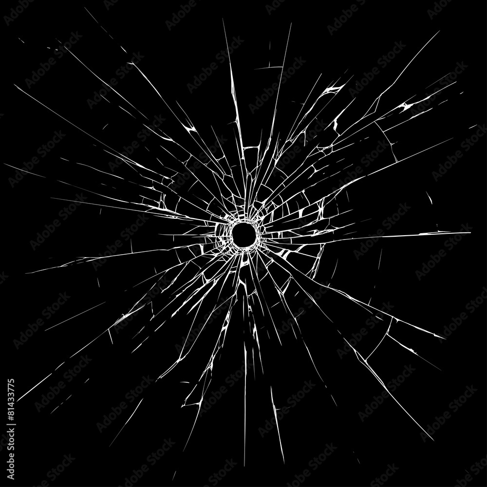 Bullet holes in glass Stock Vector | Adobe Stock
