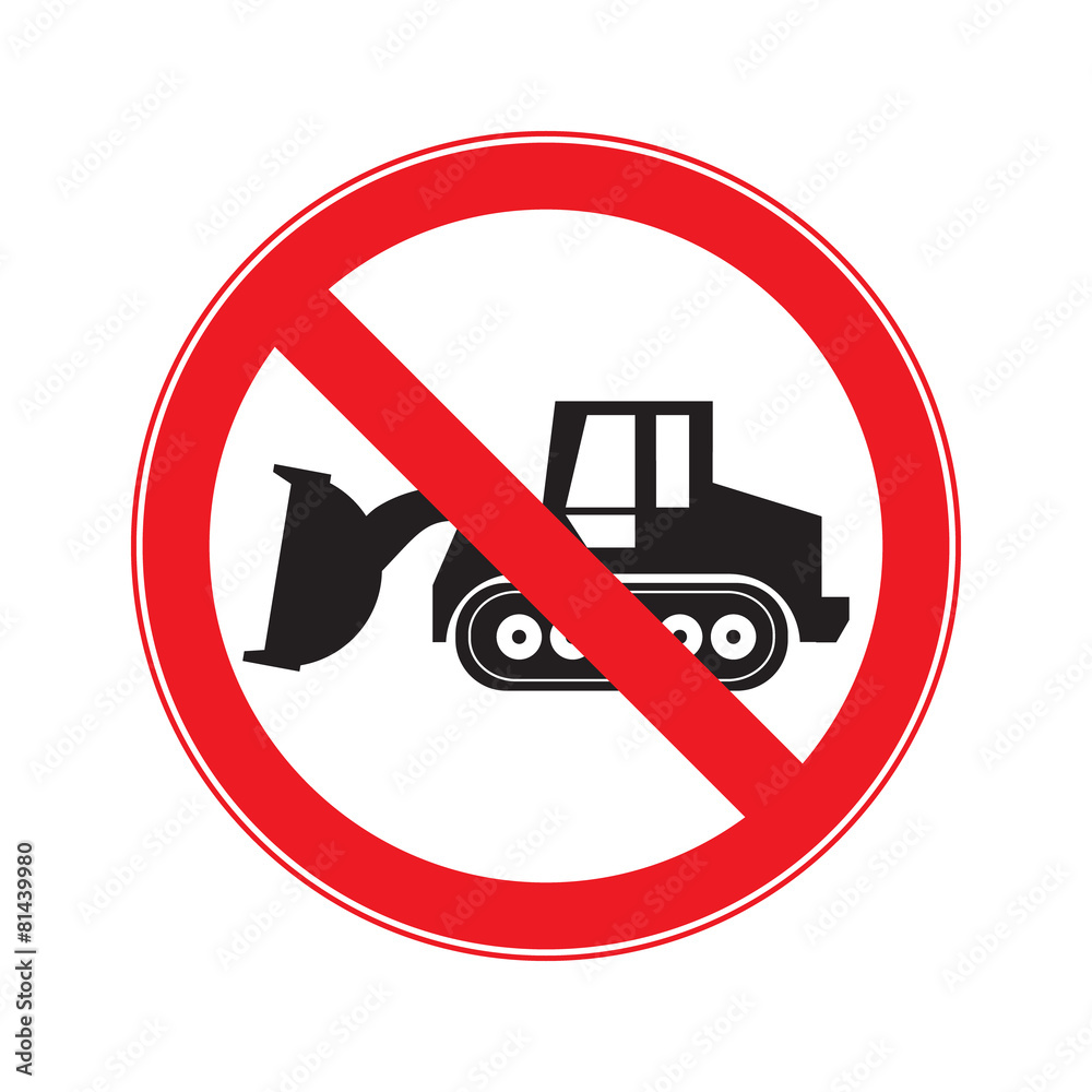 Vector de Stock Stop Sign . No entry Sign Vector . machine Crawler ...