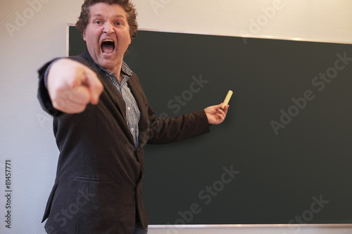 Male teacher in anger yelling at students - Buy this stock photo and ...