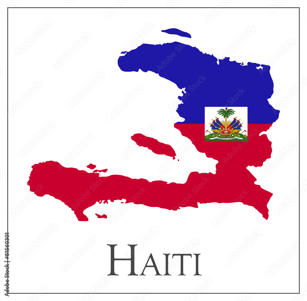Mapa De La Bandera De Haití Ilustración Infográfica Del Mapa Y La