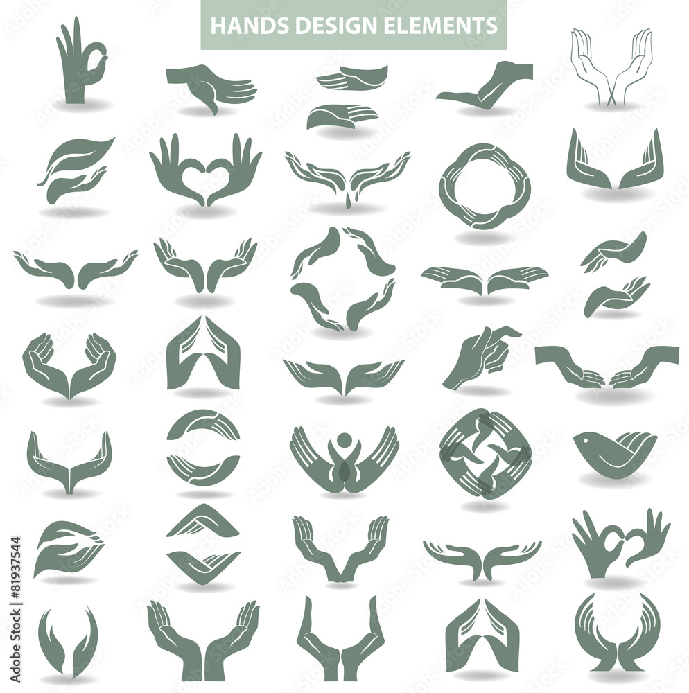 Hands design element Stock Vector | Adobe Stock