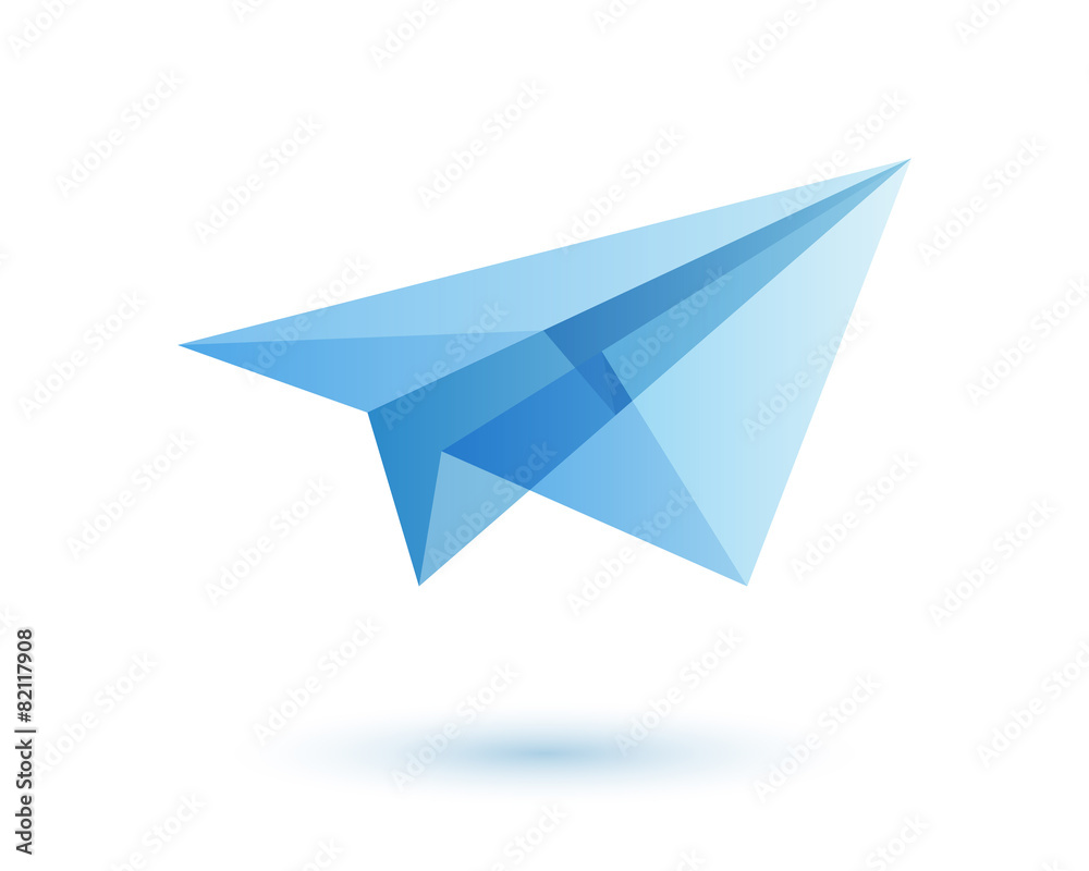 Paper plane logo design idea. Stock Vector | Adobe Stock