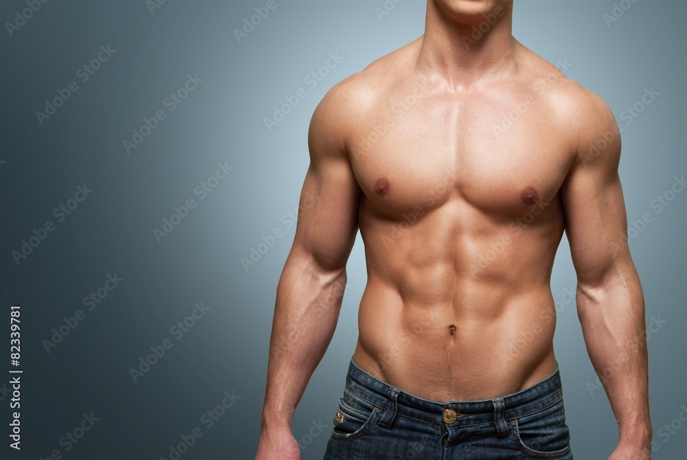 Men. Muscular male torso Stock Photo | Adobe Stock