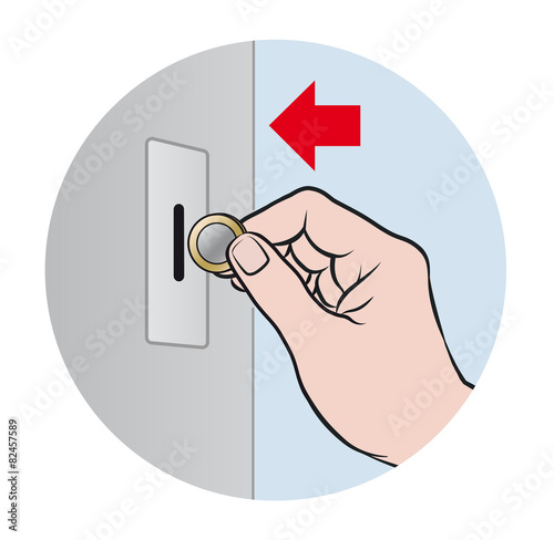 Geldeinwurf - Automat – Stock-Vektorgrafik | Adobe Stock