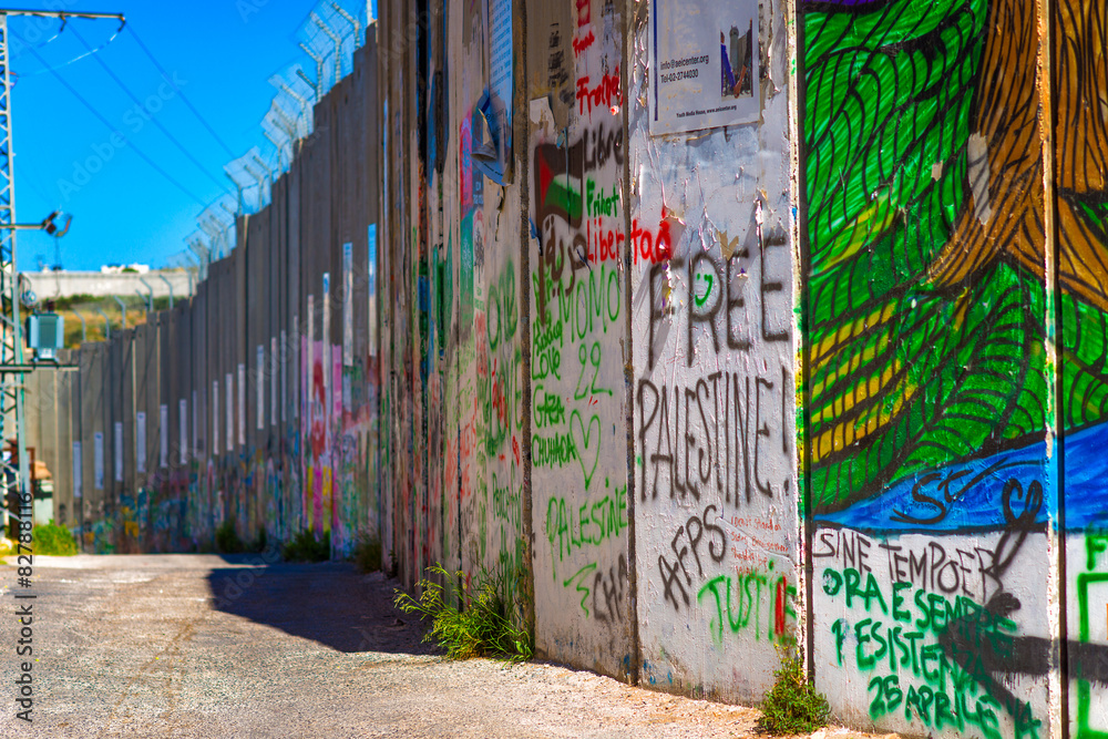 Israeli separation barrier Stock Photo | Adobe Stock