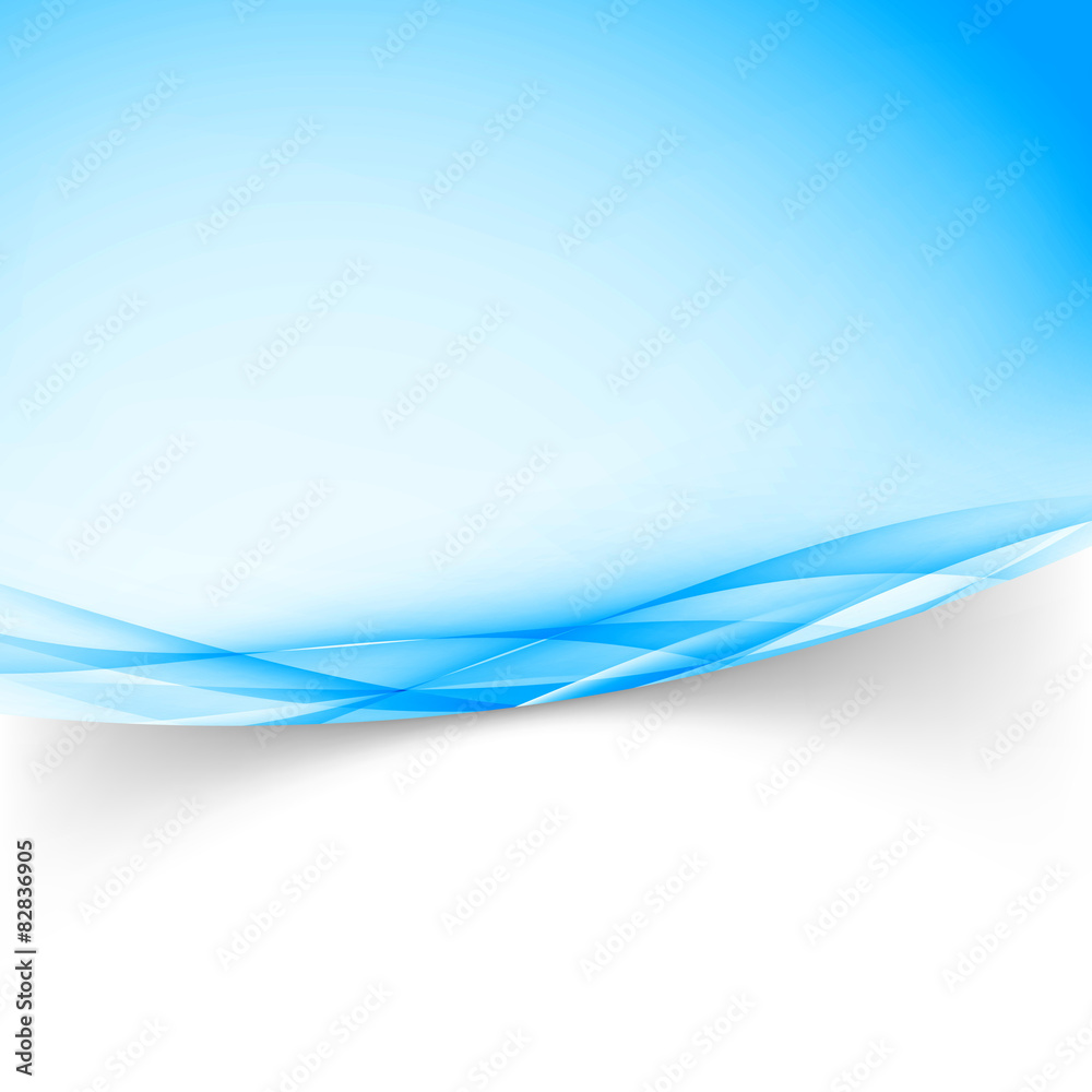 Blue abstract satin swoosh wave border layout Stock Vector | Adobe Stock