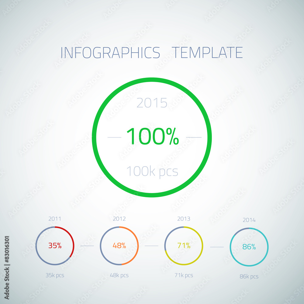 Web Infographic Timeline Pie Template Layout With Vector Icons, の Stock ...