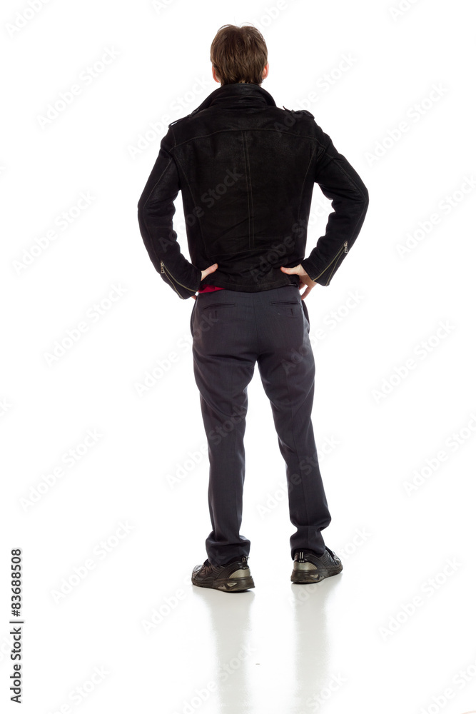 Stock-Foto „Model isolated showing her back“ | Adobe Stock