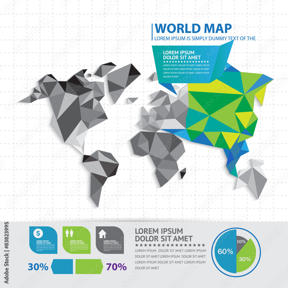 World map infographic Stock Vector | Adobe Stock