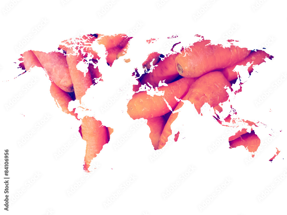 Mapamundi zanahorias (world map carrots) Stock Photo | Adobe Stock