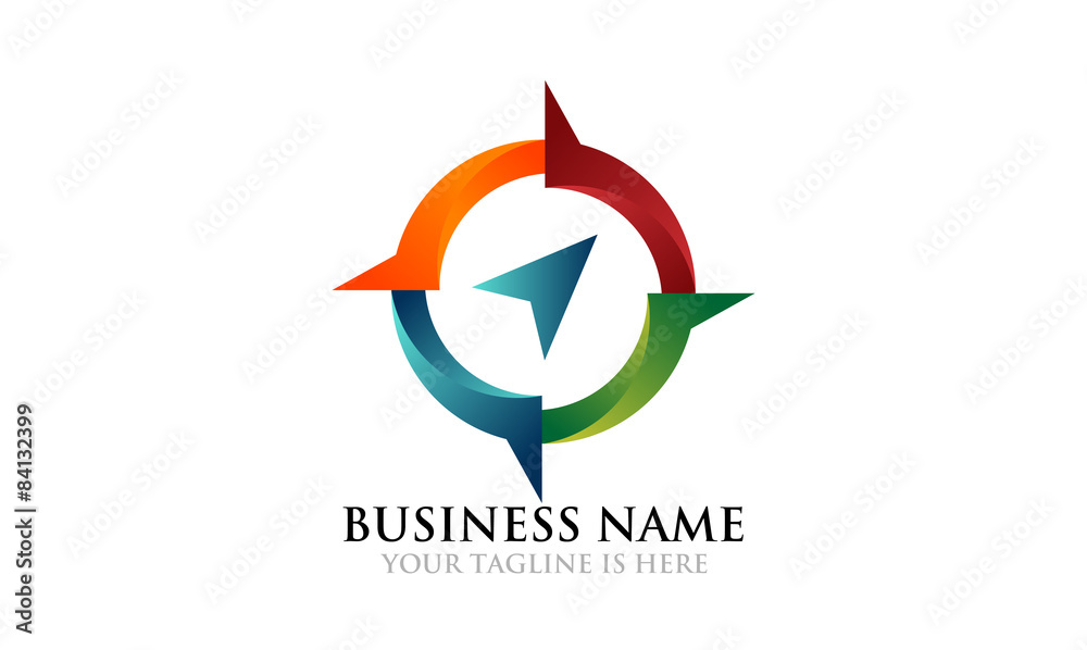 Direction of Compass Navigation - Logo Stock Vector | Adobe Stock
