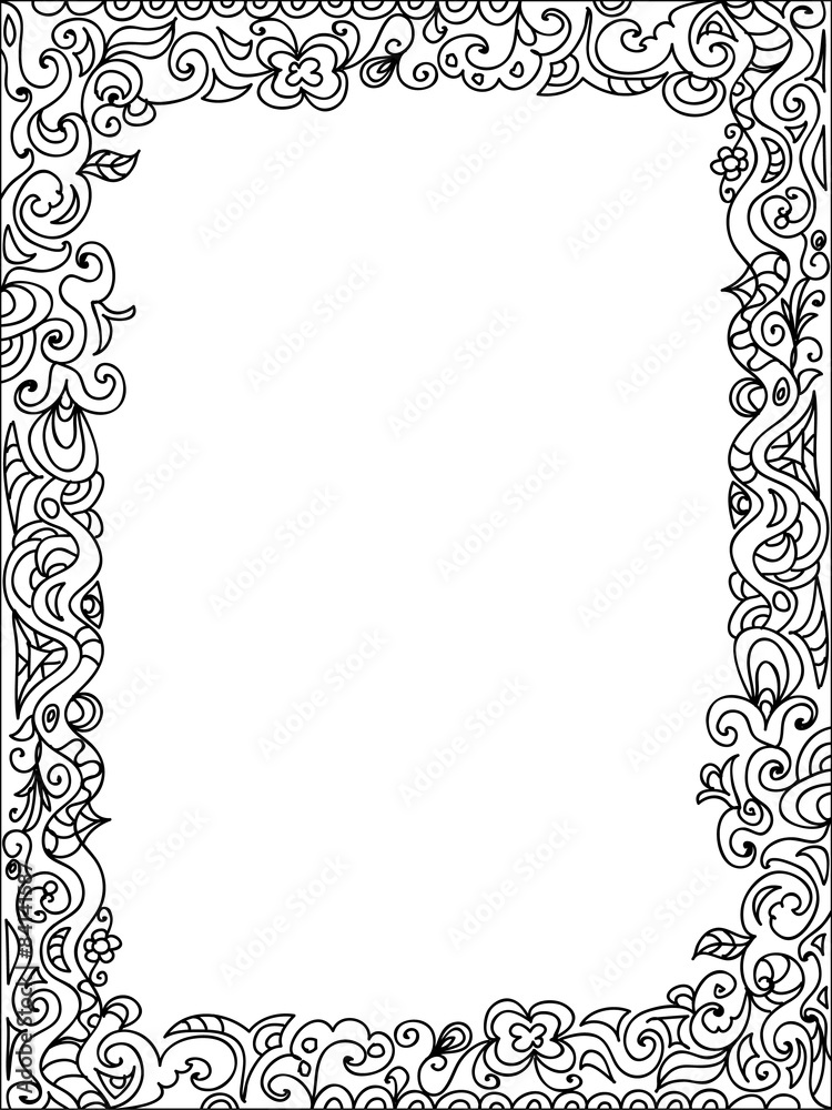 Frame zentangle Stock Illustration | Adobe Stock