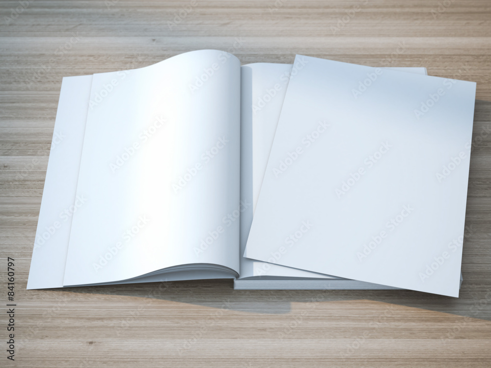 Open magazine double-page spread Stock Illustration | Adobe Stock