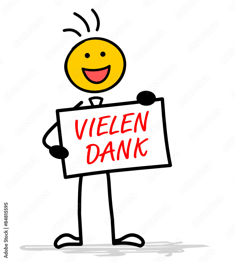 Image vectorielle Stock Strichmännchen Vielen Dank | Adobe Stock